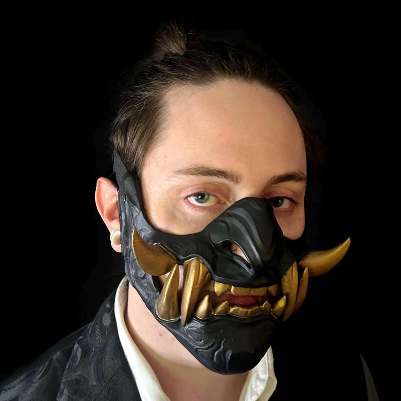 Oni Face Mask - Etsy