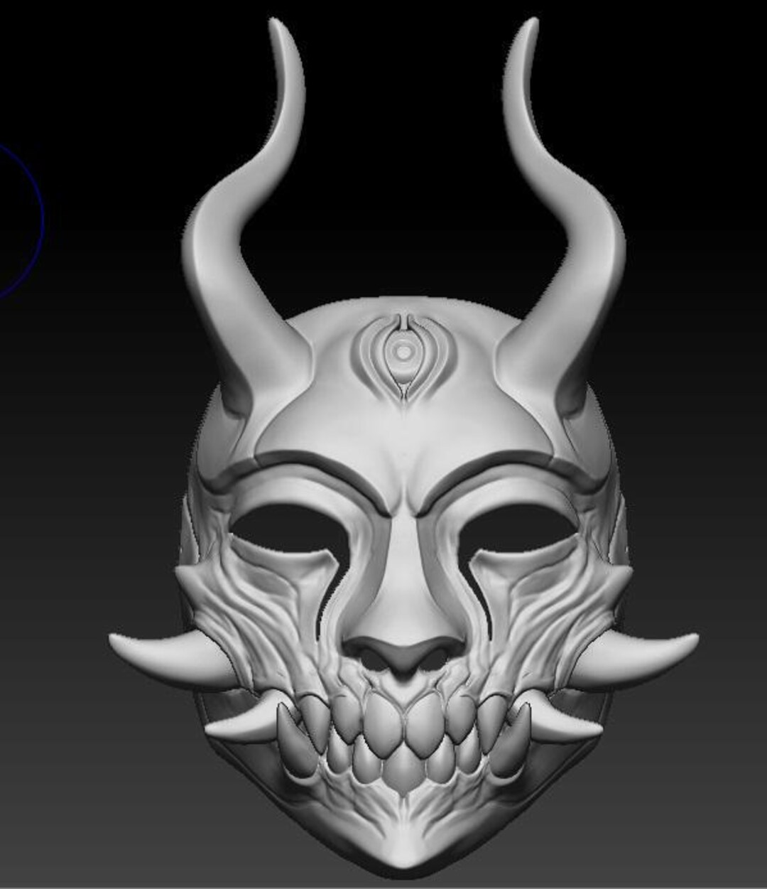 Demon Oni Mask STL File - Etsy