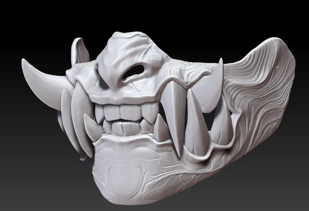 Oni Mask STL File - Etsy