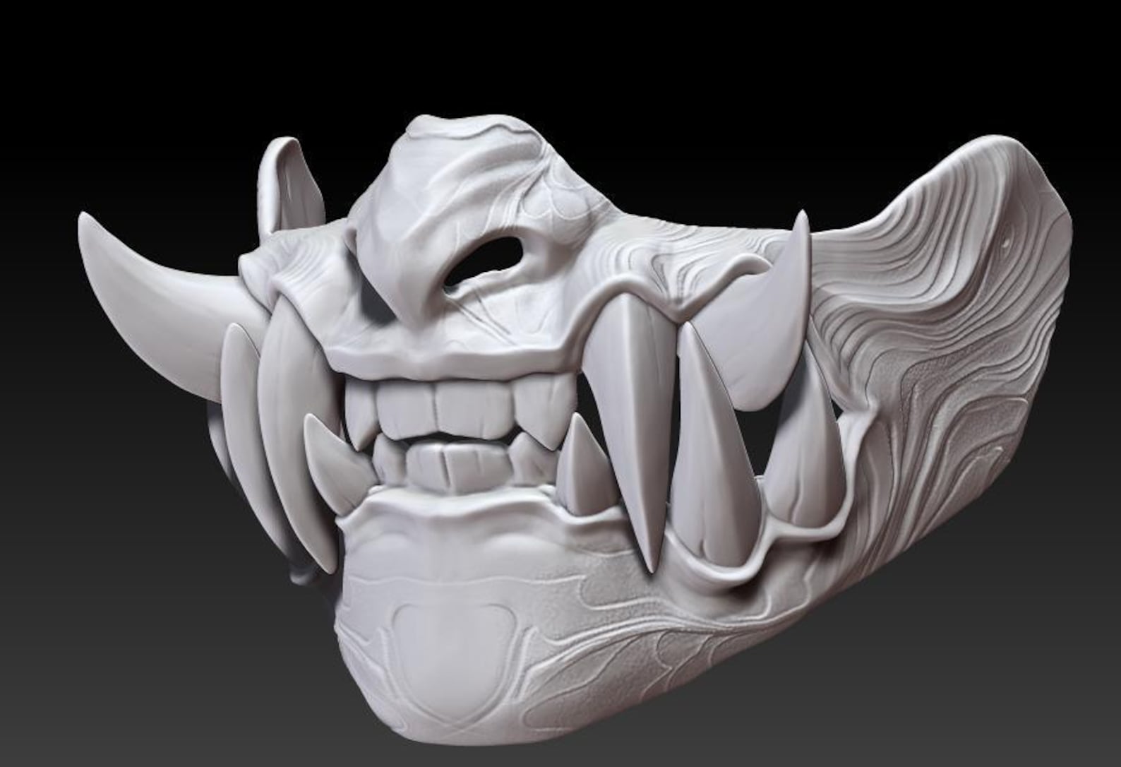 Oni Mask STL File - Etsy