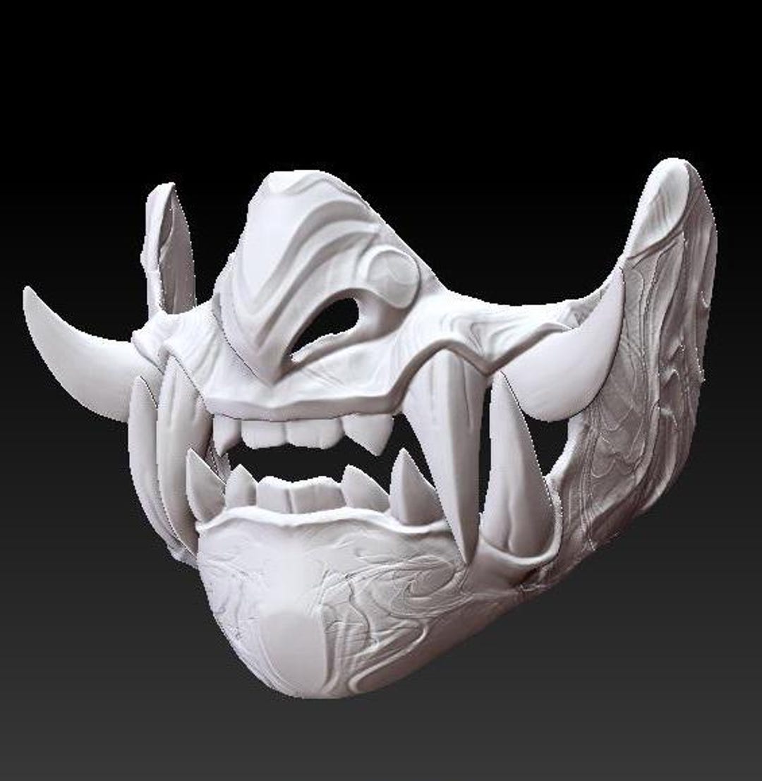 Oni Mask STL File - Etsy