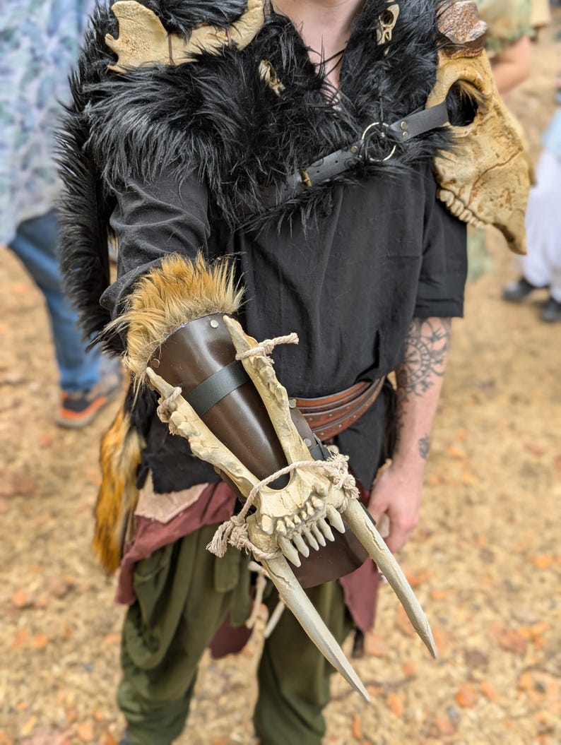Saber Tooth Jaw Bone Forearm Armor - Etsy