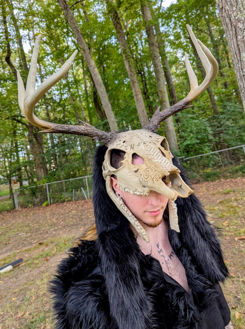 Deer Skull Headdress - Etsy