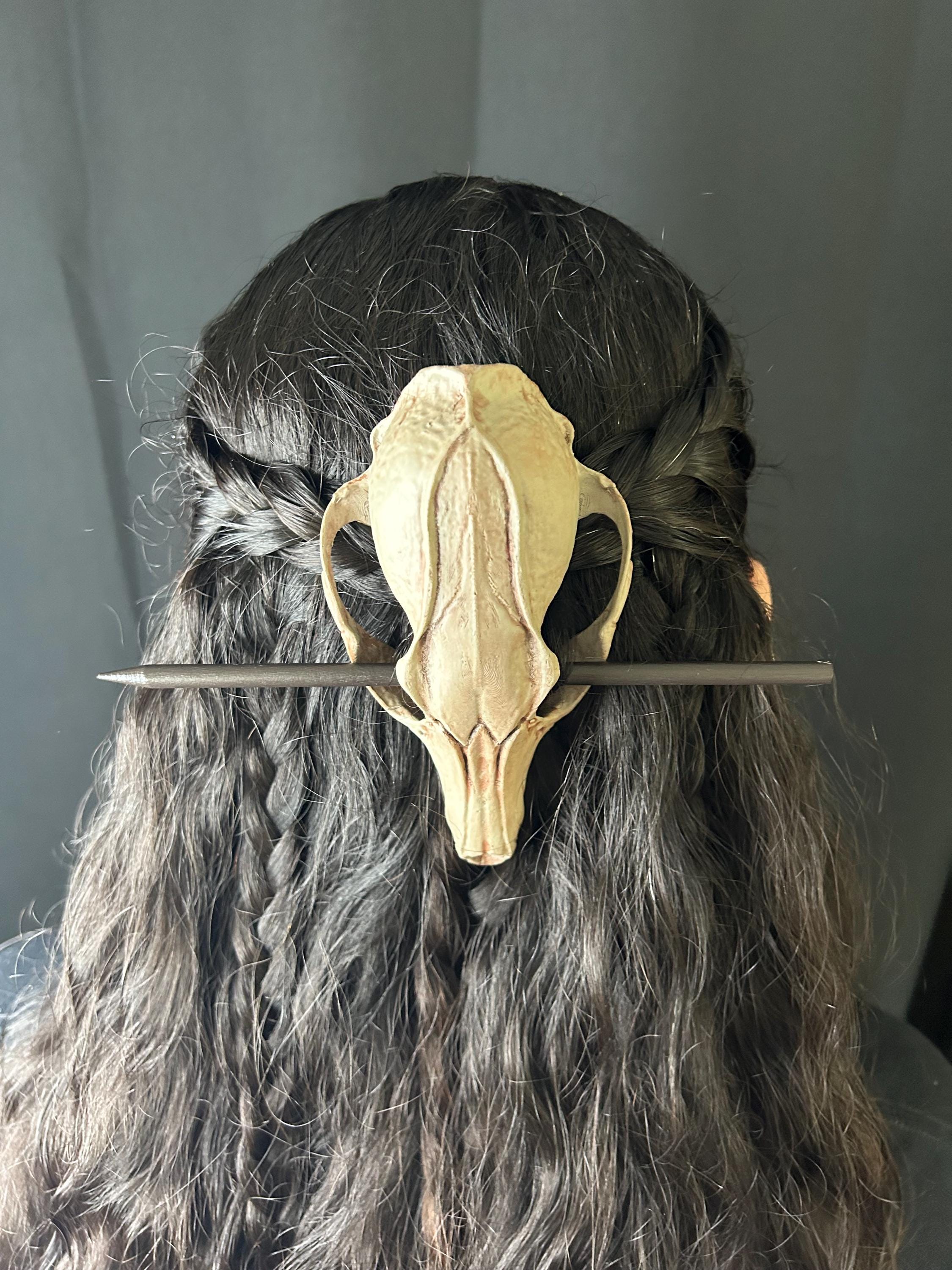 Small Fox Skull Hair Pin - Etsy