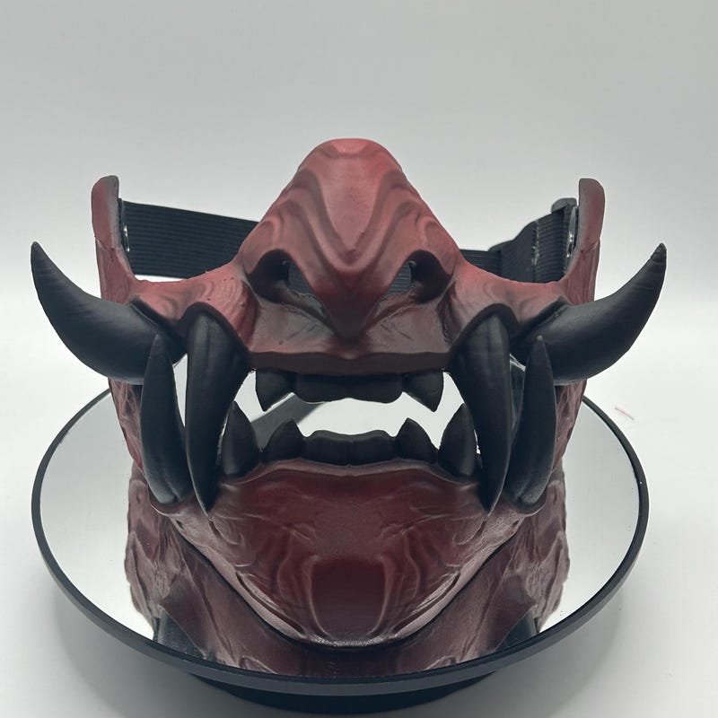 Oni Mask Half Face - Etsy