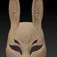 Rabbit Mask Papercraft: Hare, Bunny Mask Pattern, SVG & PDF Template ...