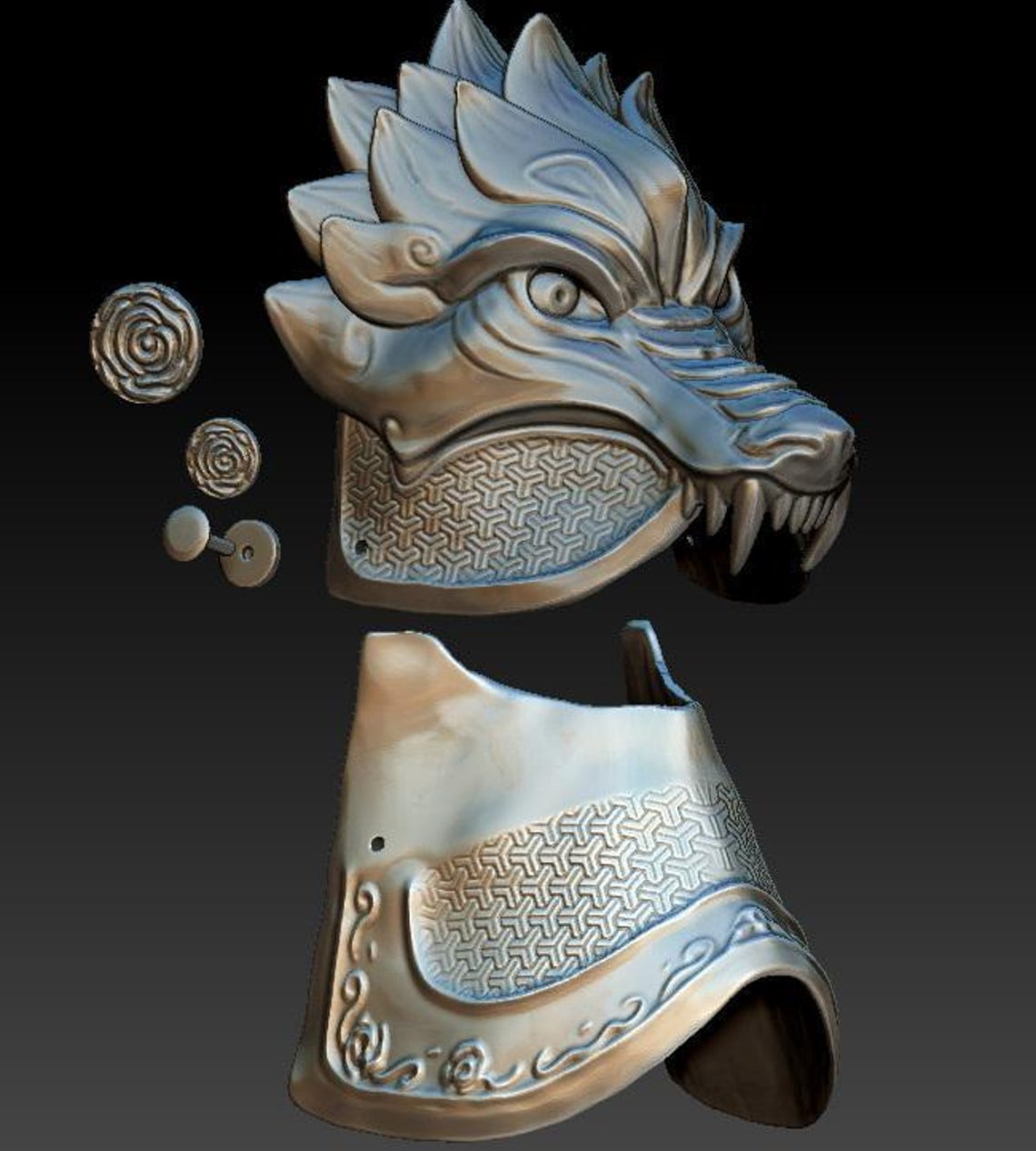 Jun Wu Shoulder Armor STL File - Etsy