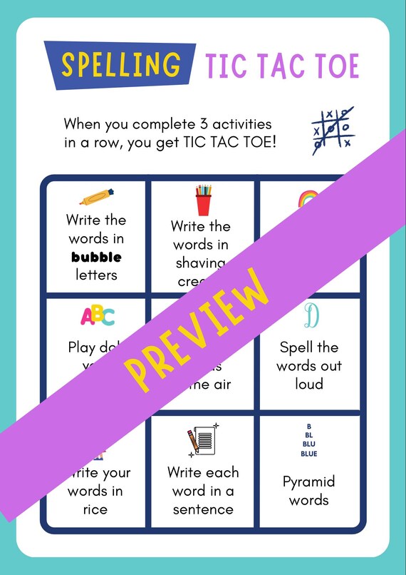 Tic Tac Toe Spelling Activities Sailing Through 1st Grade: March And