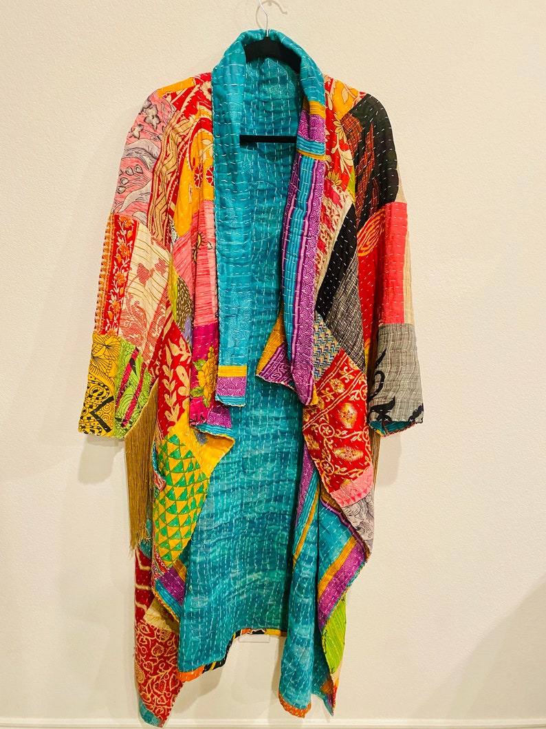 CUSTOM Kantha Patchwork Quilt Blanket Duster Robe - Etsy