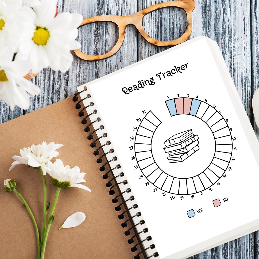 Reading Tracker Printable Book Log, Challenge Journal Page, Organized ...