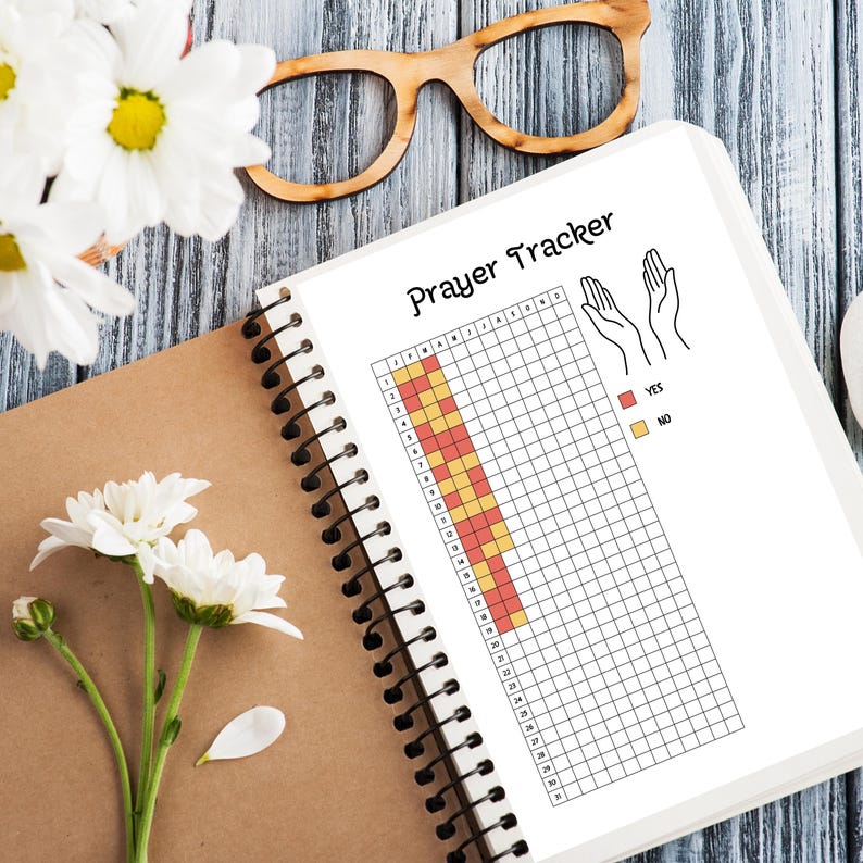Prayer Tracker Printable Journal Page Daily Prayer Log Bible Study ...