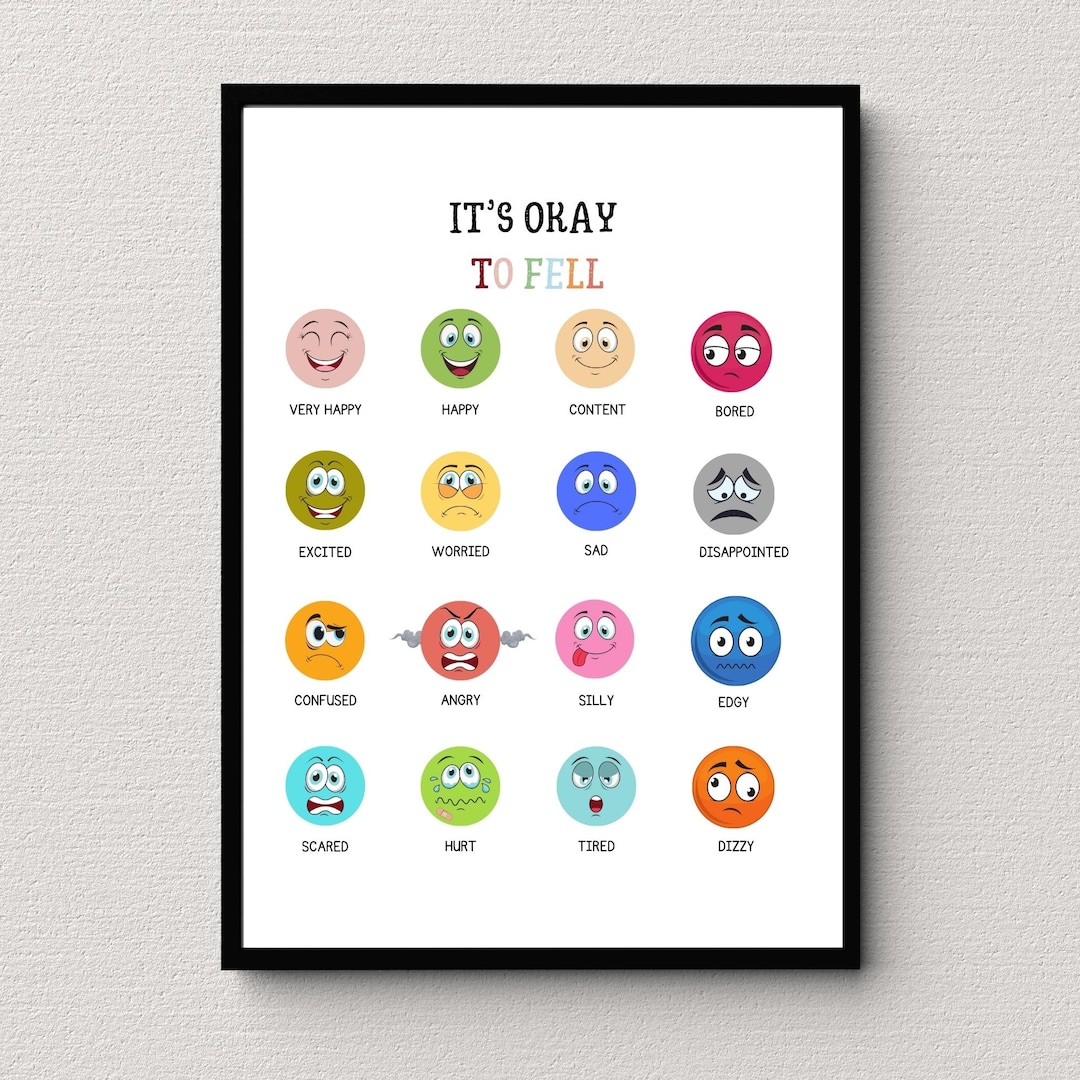 Boho Feelings Chart Poster: Classroom Emotions Print (digital Download ...