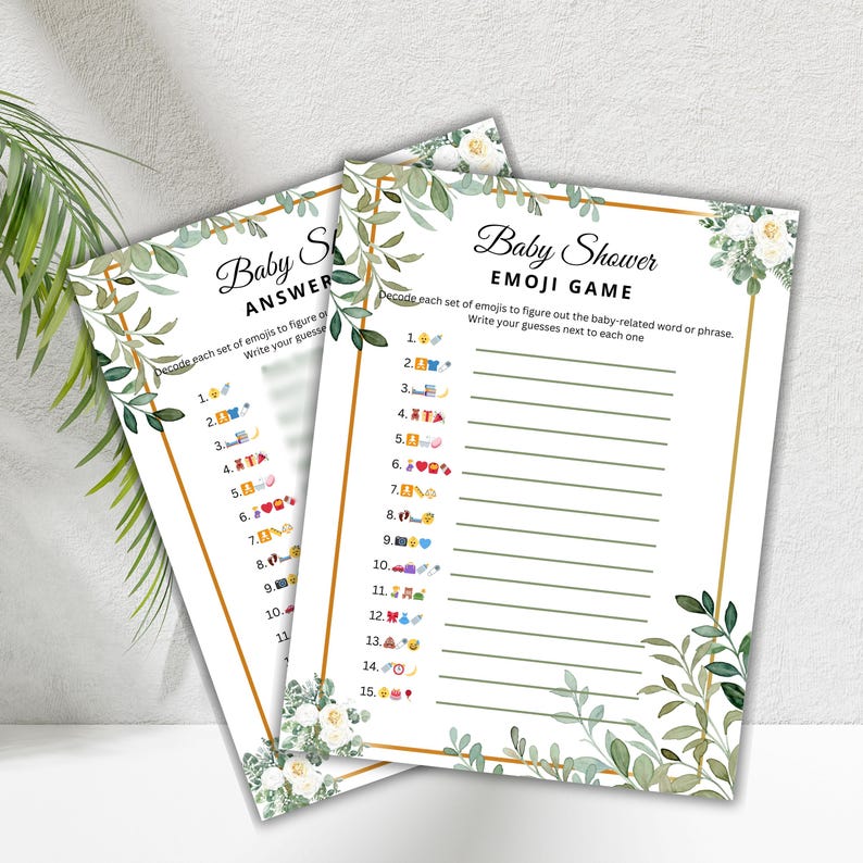 Baby Shower Emoji Game Printable – Fun Emoji Pictionary, Baby Emoji ...