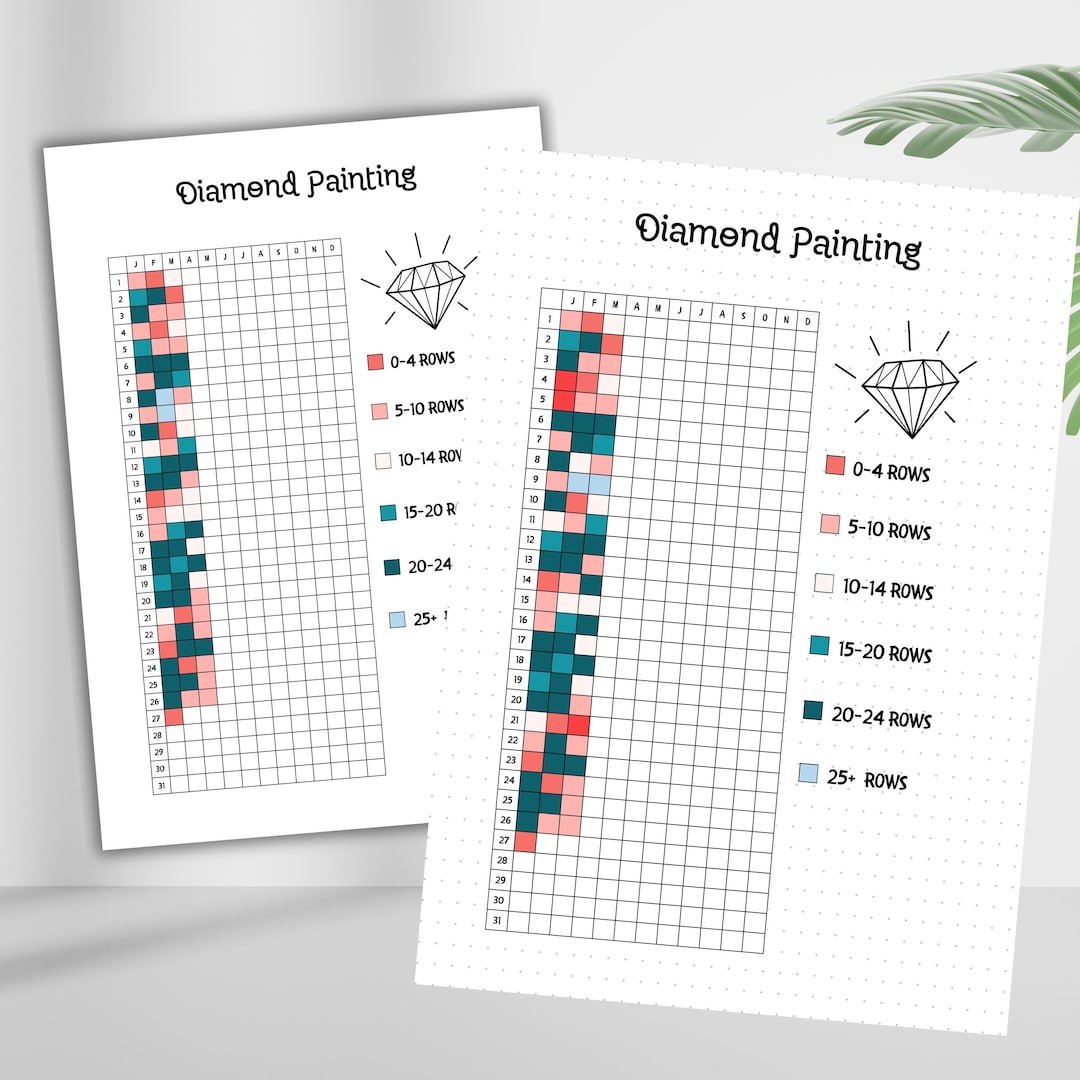 Diamond Painting Tracker – Printable Journal Page (A3, A5, Standard PDF ...