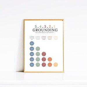 54321 Grounding Technique Poster , for Anxiety Management School ...
