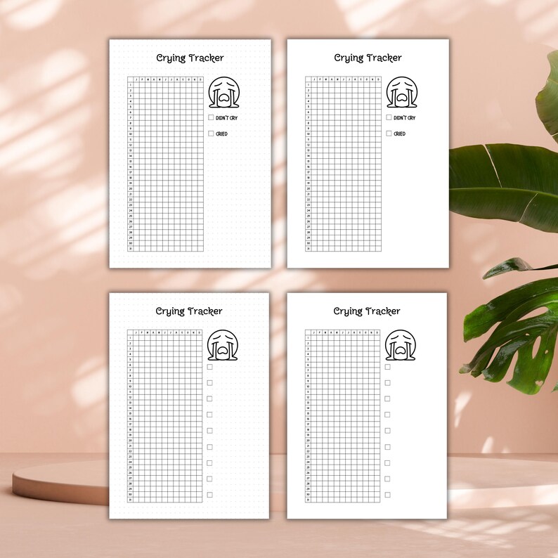 Crying Tracker – Printable Mood and Emotion Log (PDF) - Etsy