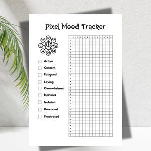 Mood in Pixels - Printable Journal Page | Daily Mood & Feelings Tracker ...