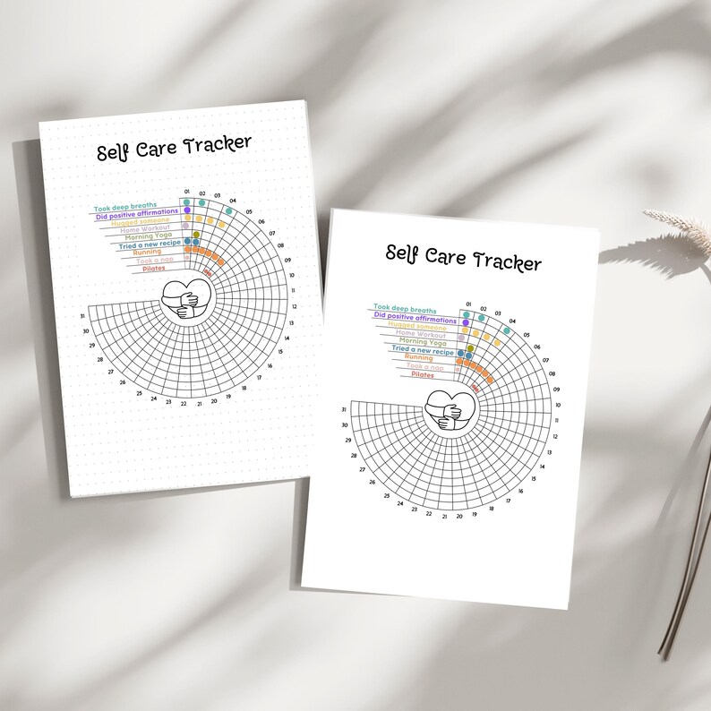 Self Care Tracker - Printable Monthly Journal Page | Habit Tracker ...