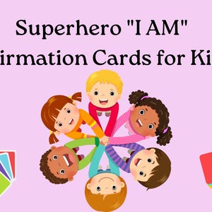 Superhero i Am Affirmation Cards for Kids Digital Download Printable ...