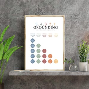 54321 Grounding Technique Poster , for Anxiety Management School ...