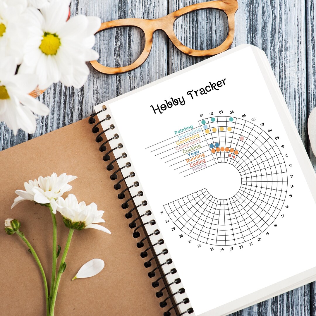 Hobby Tracker Printable - Daily Activity Wellness Journal Page - Fun ...