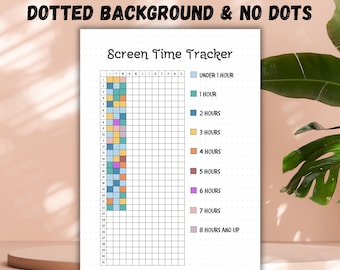 Screen Time Tracker Yearly PRINTABLE Journal Page Planner Page Yearly ...