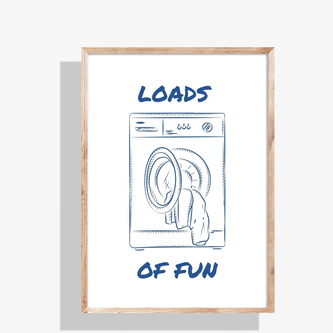 Loads of Fun Poster | Funny Laundry Room Quote Print | Minimalist Wall ...