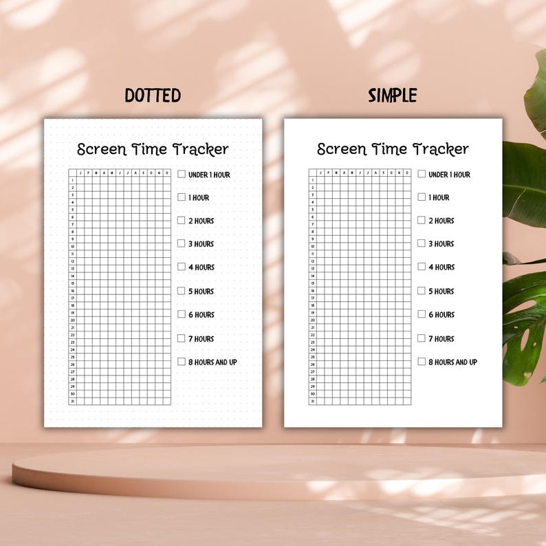 Screen Time Tracker Printable – Yearly Habit Log (A3, A5 PDF) - Etsy
