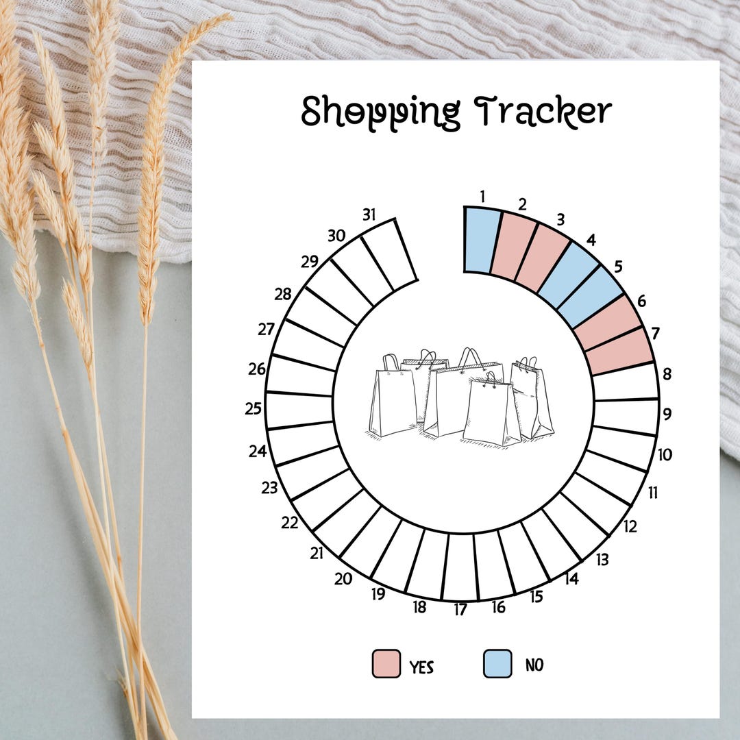 Printable Journal - Shopping Tracker Page, Planner & Spending Log to ...