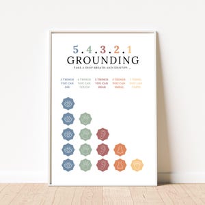54321 Grounding Technique Poster , for Anxiety Management School ...