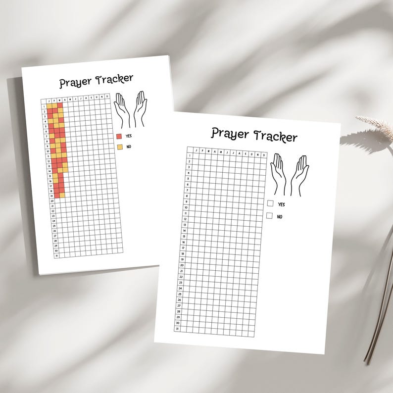 Prayer Tracker Printable Journal Page Daily Prayer Log Bible Study ...