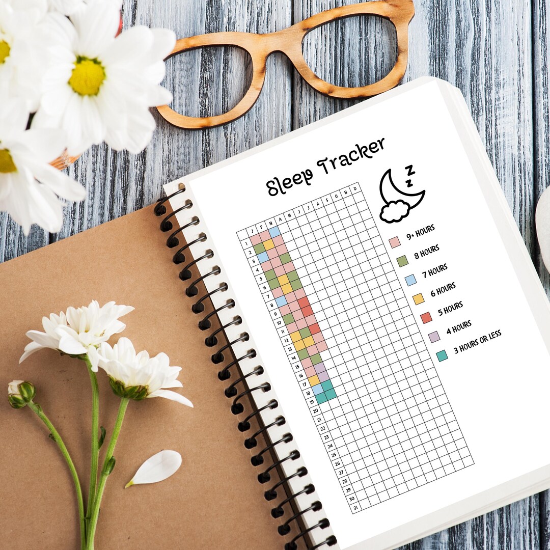 Sleep Tracker Yearly Printable Journal to Monitor Sleep Quality ...