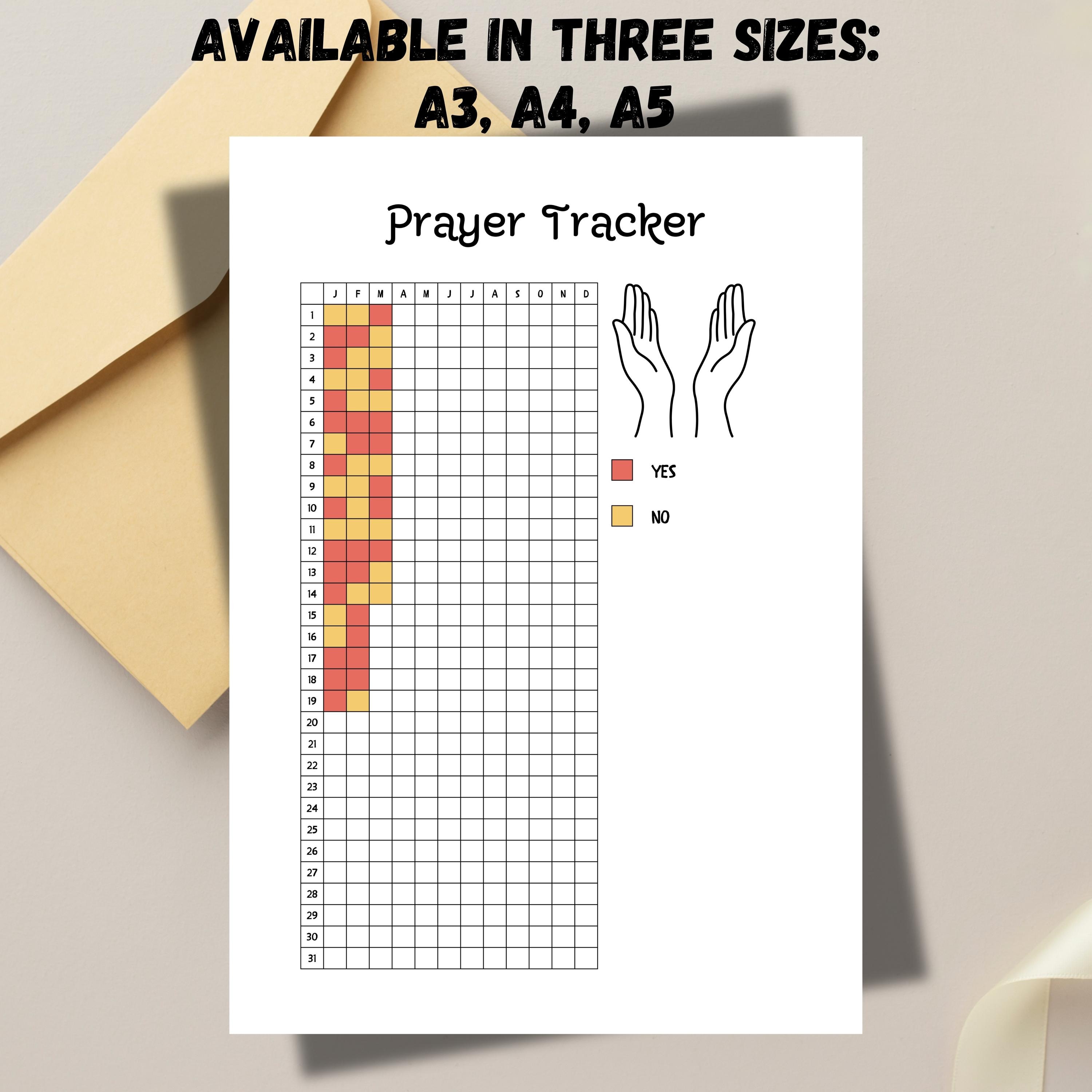 Prayer Tracker Printable Journal Page Daily Prayer Log Bible Study ...