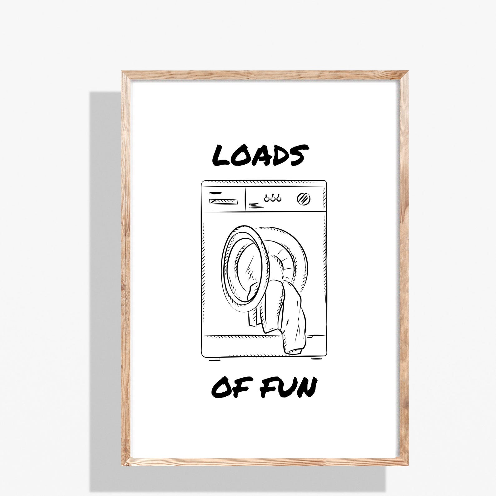 Laundry Print - Loads of Fun Poster, Funny Laundry Room Decor ...