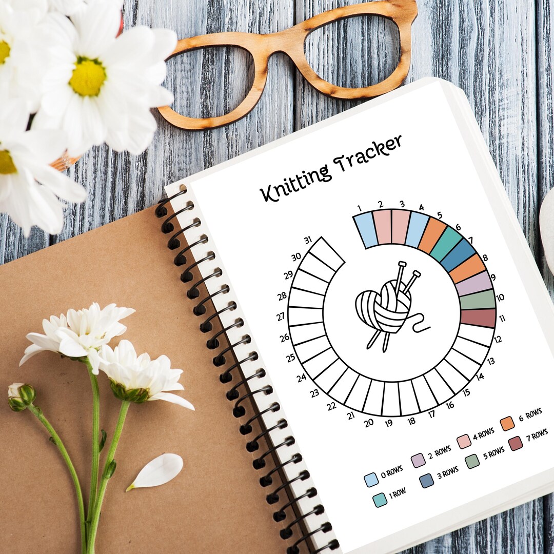 Knitting Tracker Printable | Habit & Row Tracker (JPG Digital Download ...
