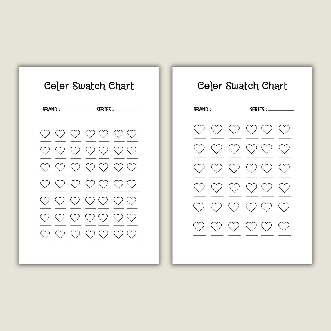 Swatch Test Printable: Marker Test Sheet & Color Swatch Journal for ...