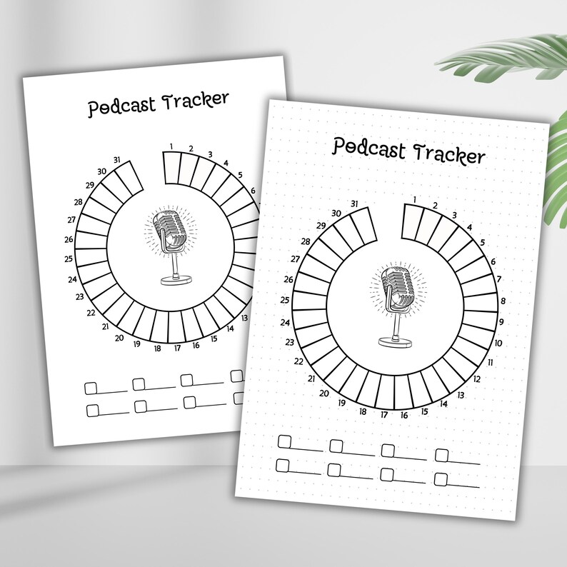 Podcast Tracker Printable – Monthly Playlist and Episode Log (digital ...