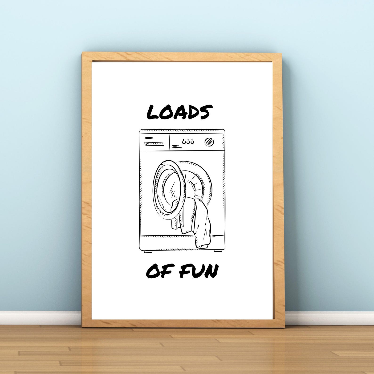 Laundry Print - Loads of Fun Poster, Funny Laundry Room Decor ...