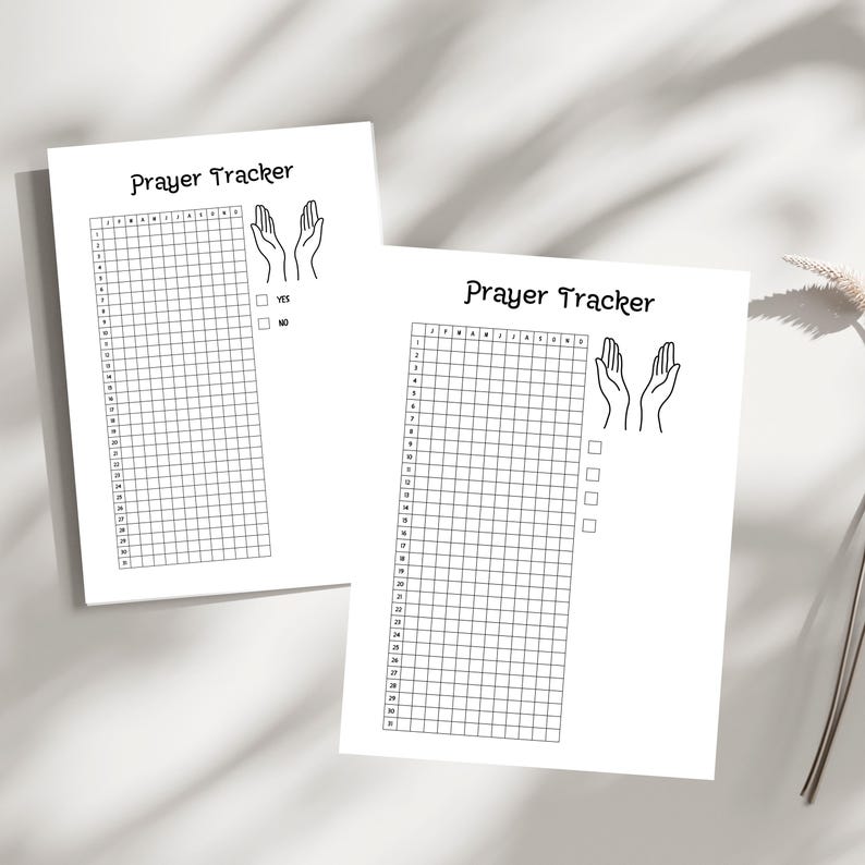Prayer Tracker Printable Journal Page Daily Prayer Log Bible Study ...