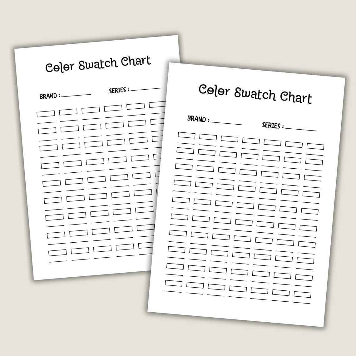 Swatch Test Printable: Marker Test Sheet & Color Swatch Journal for ...
