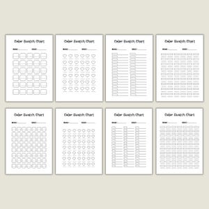 Swatch Test Printable: Marker Test Sheet & Color Swatch Journal for ...