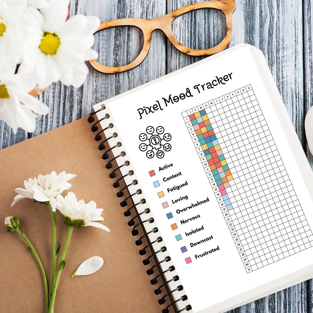 Mood in Pixels - Printable Journal Page | Daily Mood & Feelings Tracker ...