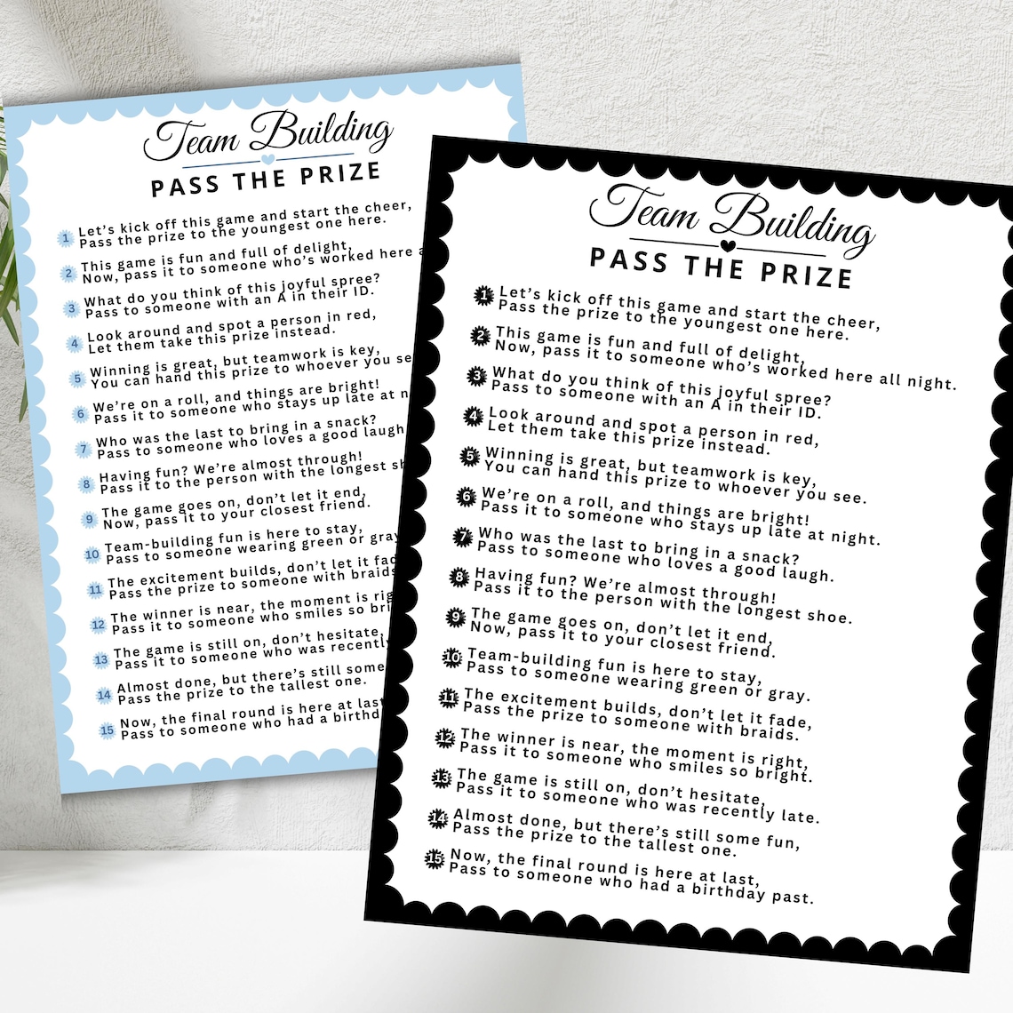 Pass the Prize Team Building Game: Office Party Activity (printable PDF ...