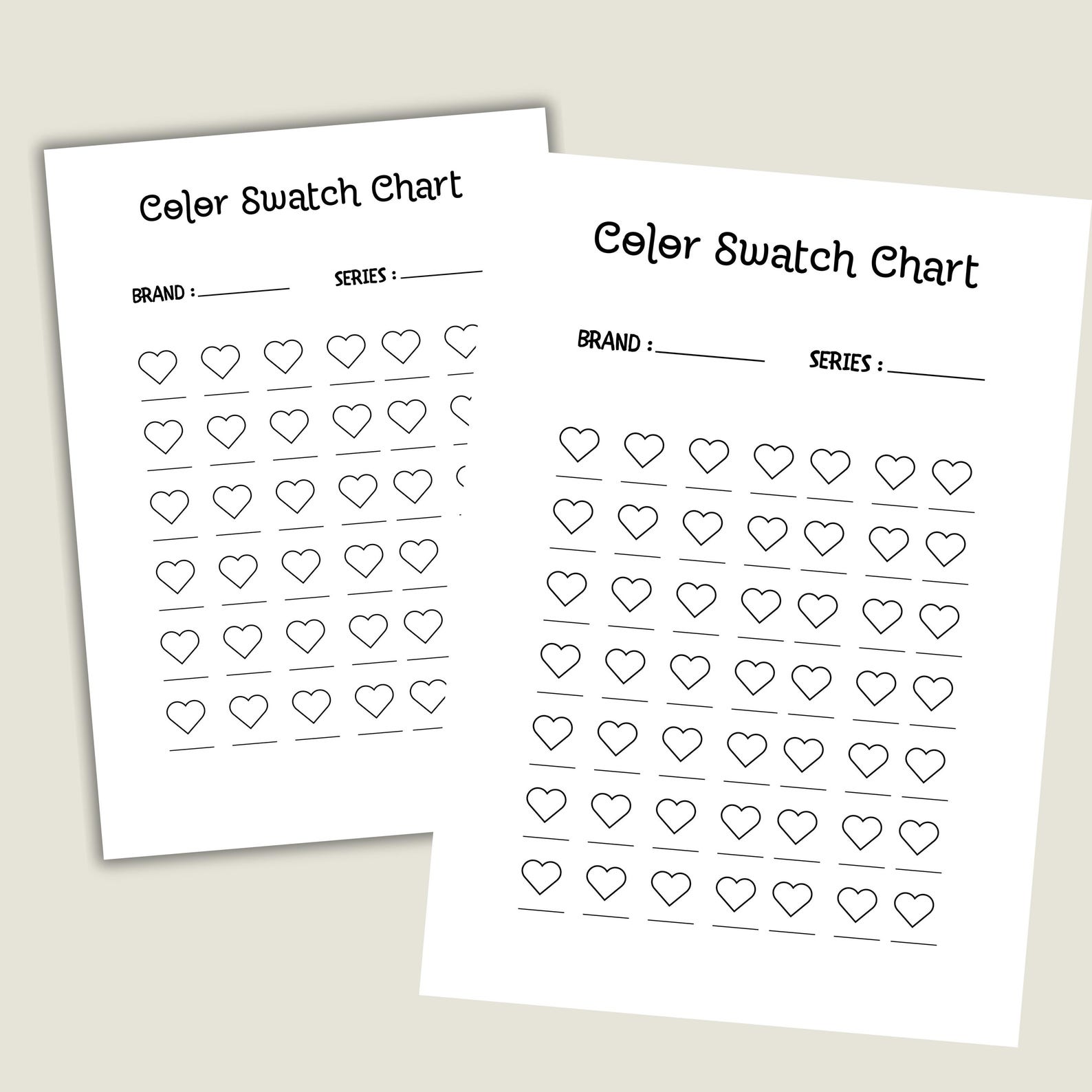 Swatch Test Printable: Marker Test Sheet & Color Swatch Journal for ...