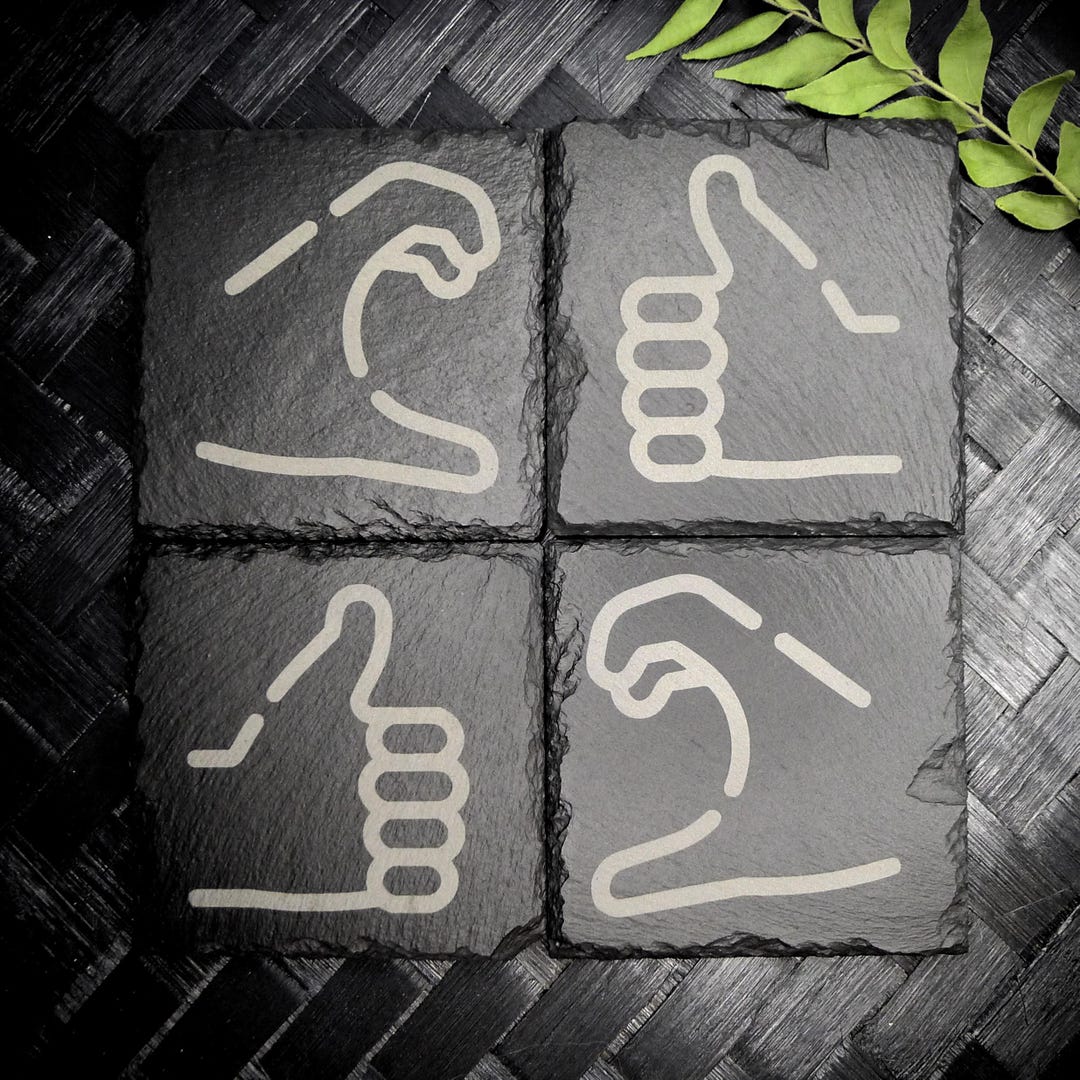 Custom Engraved Slate Coasters for Home Decor Funny Meme Friend Zone ...