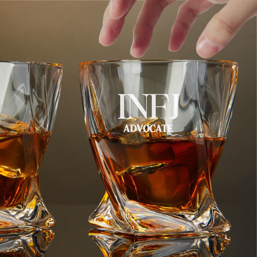 Personalized MBTI Whiskey Glass Personality MBTI Gift Engrave ...