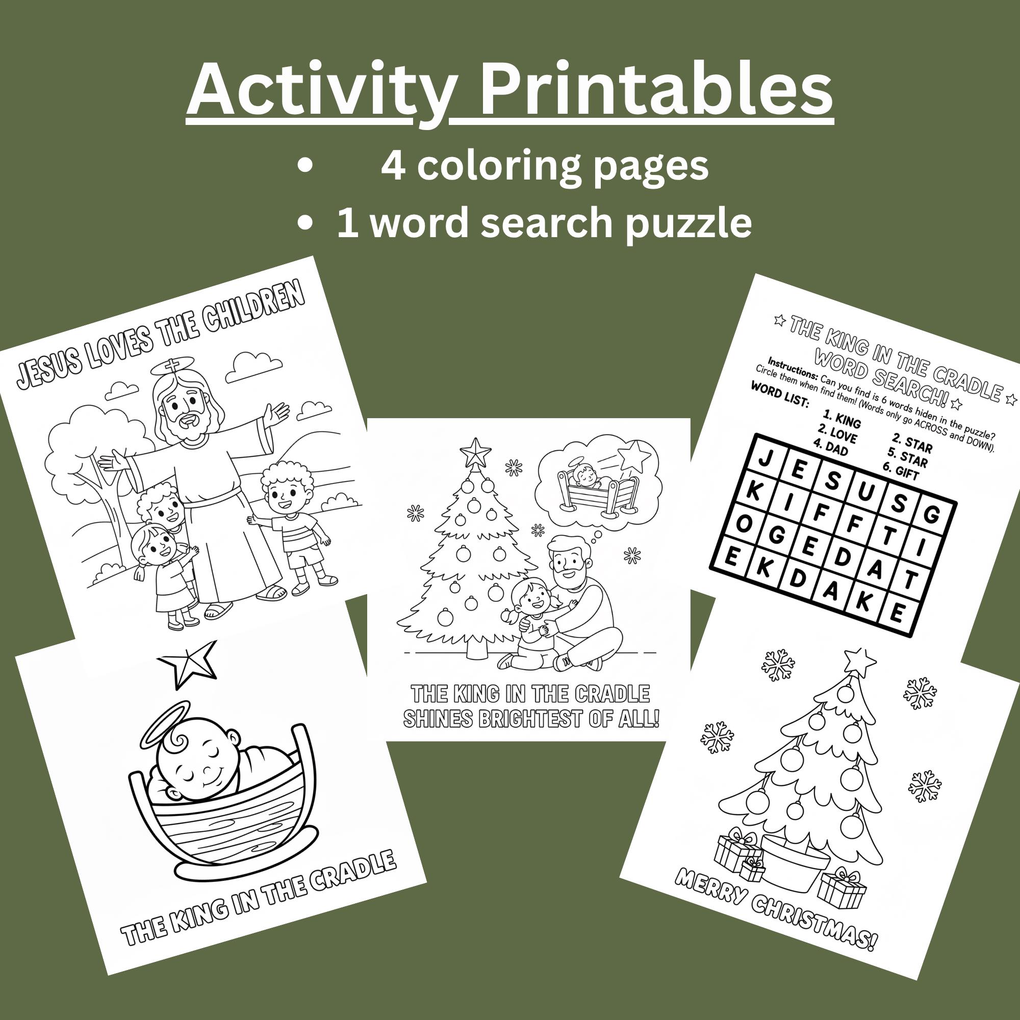 The King in the Cradle Christmas Storybook Activity Bundle | Toddler ...