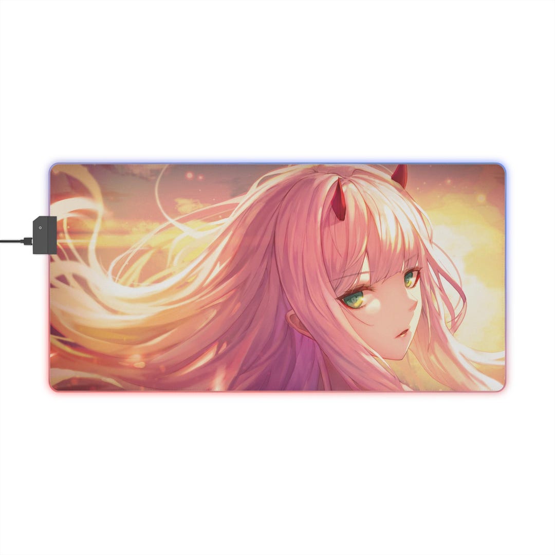Anime Zero Two From Darling in the Franxx LED Gaming Mouse Pad, Custom ...