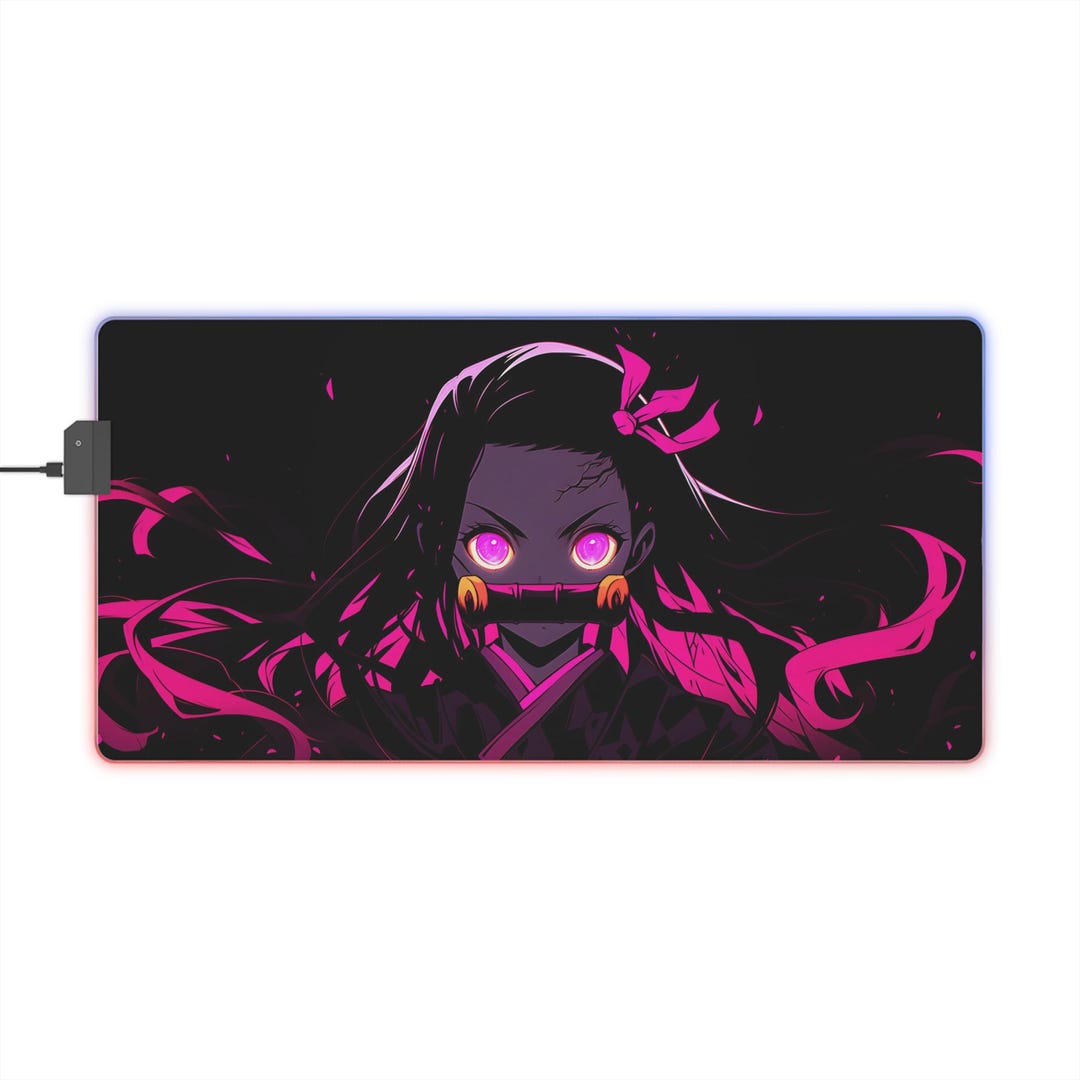 Anime Nezuko LED Gaming Mouse Pad - Demon Slayer Desk Mat, Custom ...