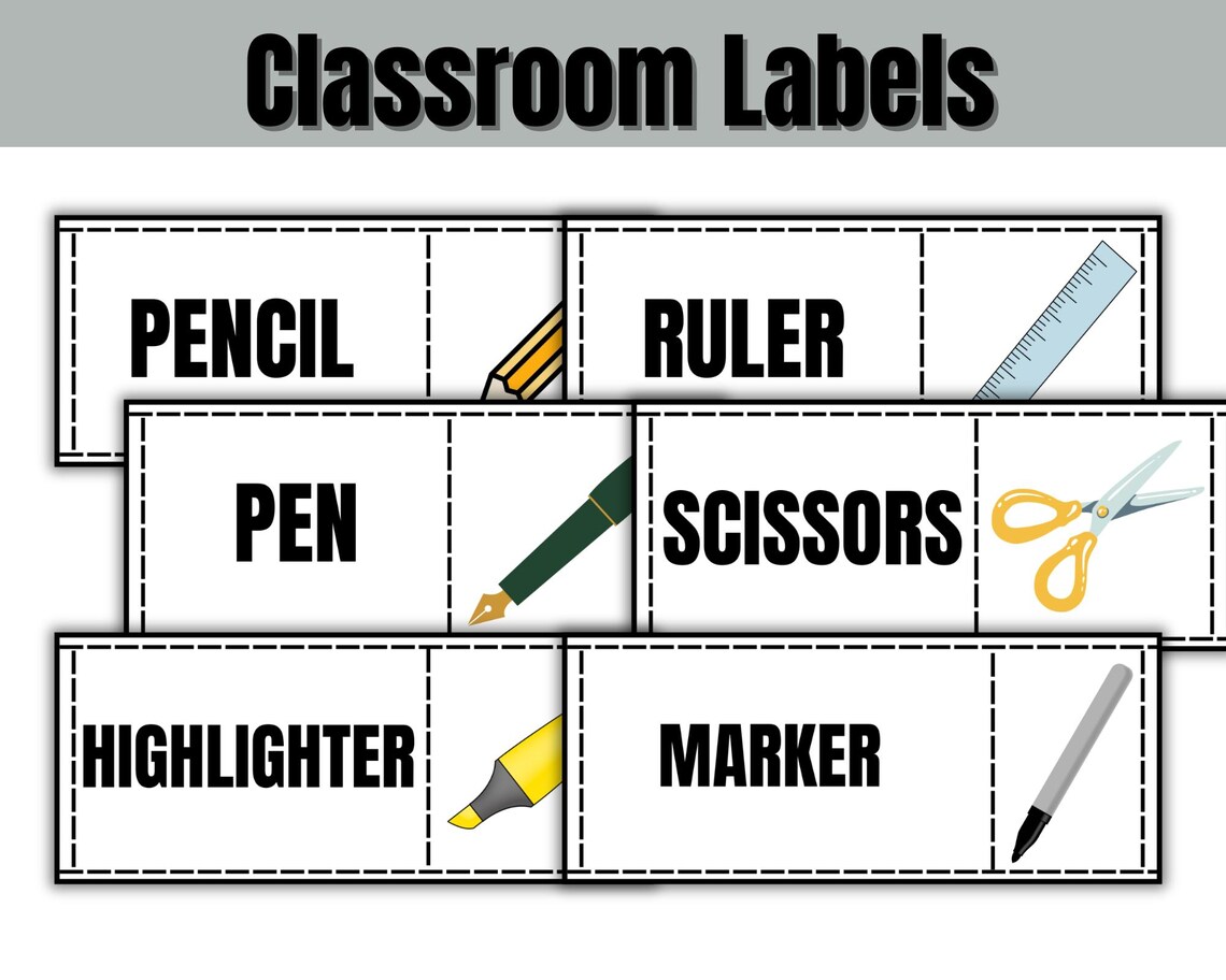 Classroom Labels Editable Clipart Collection Visual Schedule Classroom ...
